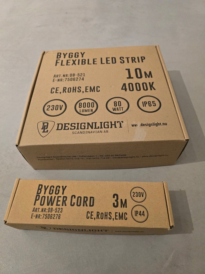 BYGGY FLEXIBEL LED STRIP 10M 4000K med BYGGY PO.. | Köp på Tradera ...