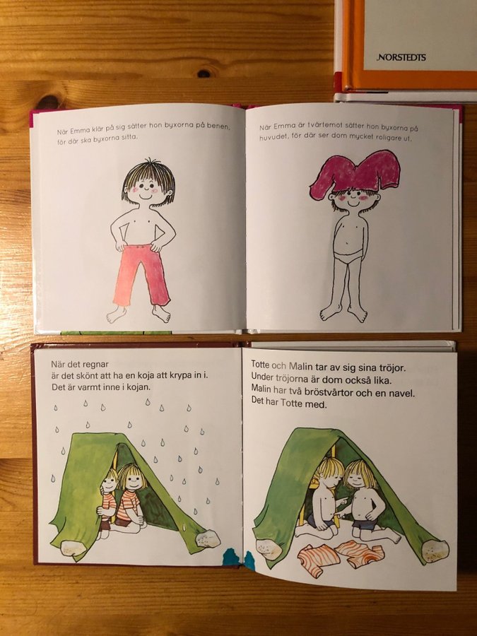 Totte, Emma och Malin, fyra småbarnsböcker av G.. | Köp på Tradera ...
