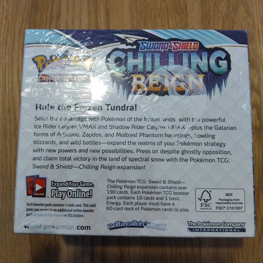 Pokémon Sword & Shield Chilling Reign Booster Box | Köp på Tradera ...