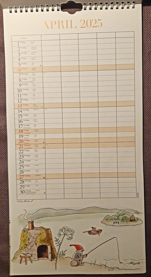 Elsa Beskow Familjekalender 2025 | Köp på Tradera (733493643)