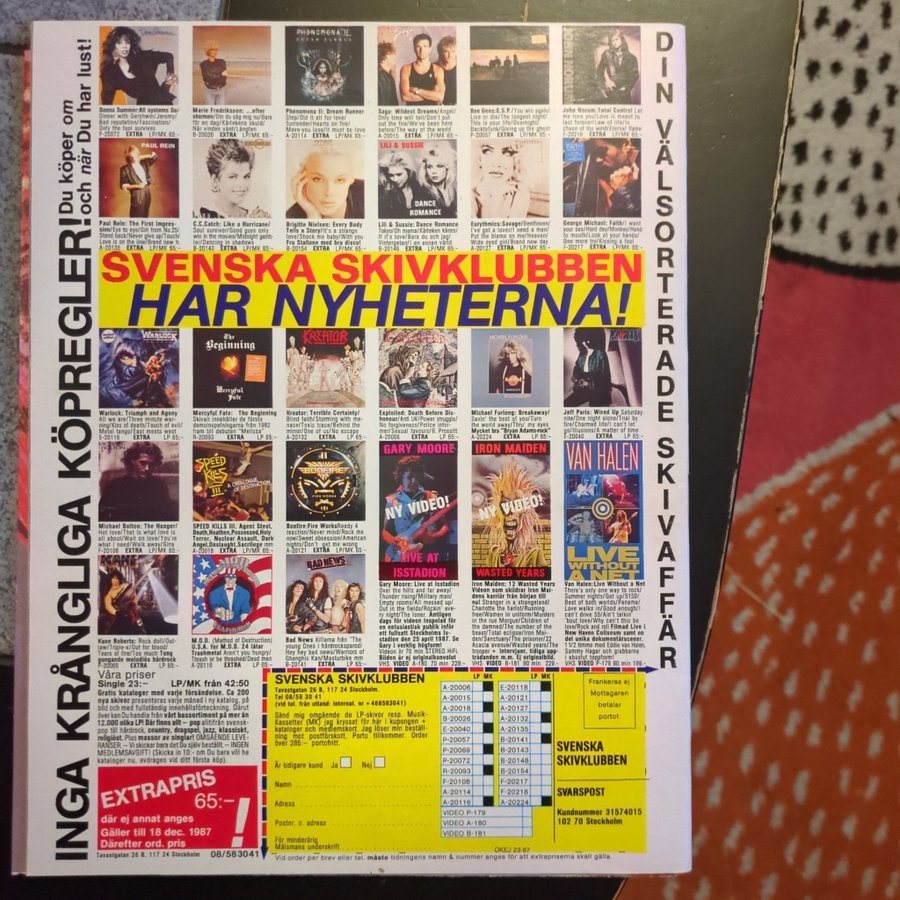 OKEJ Nr 23 1987 med posters | Köp på Tradera (701416515)