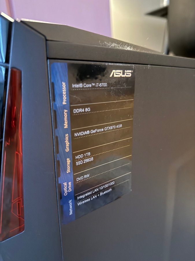 ASUS gamingdator – Intel i7-6700 / GTX 970 / 8 .. | Köp på Tradera ...