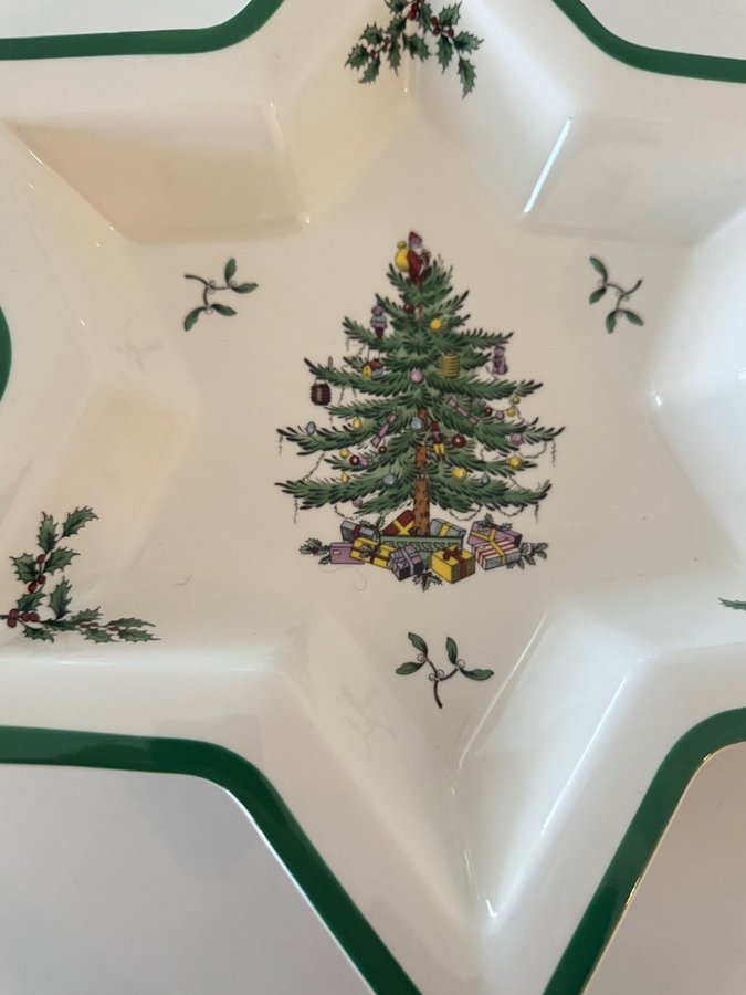 Spode Christmas Tree Stjärnformad fat | Köp på Tradera (713521172)