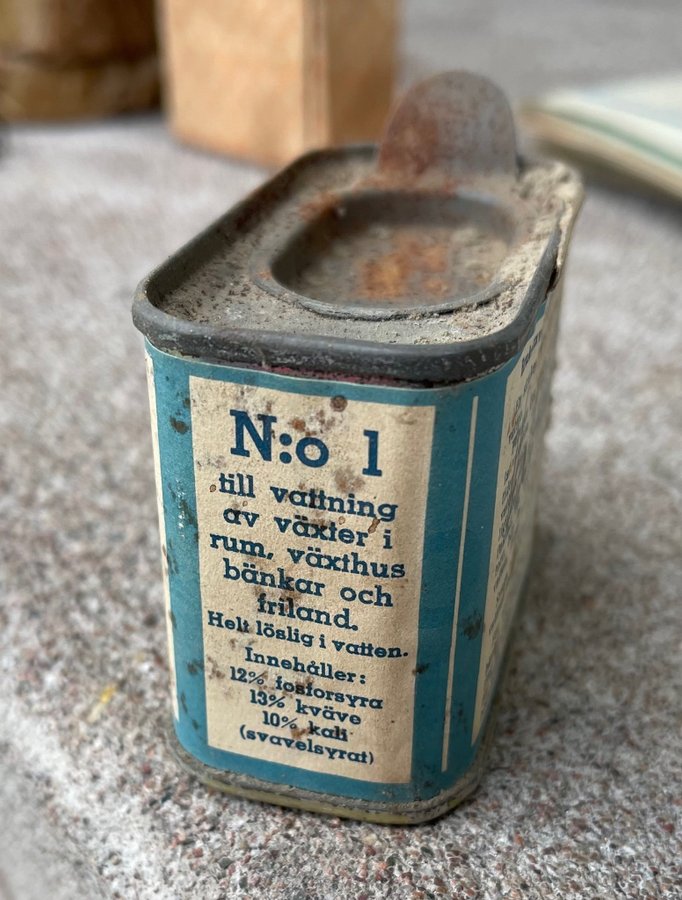 Gammal Herba konstgödselburk Nr 1 – A.B. Nitrog.. | Köp på Tradera ...