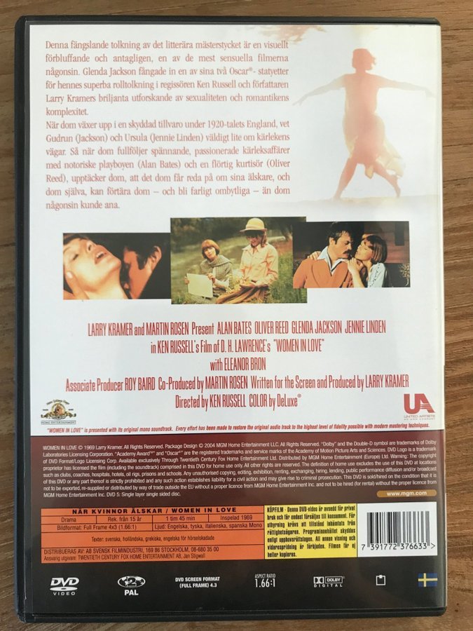 När kvinnor älskar, MGM, raritet, oliver reed | Köp på Tradera (713002262)