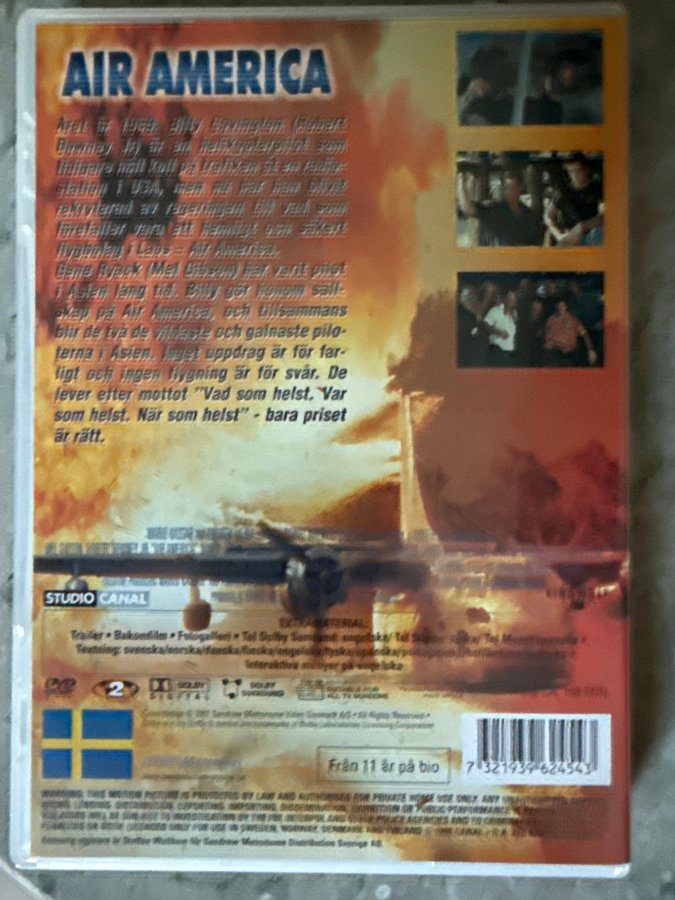 Air America, mel gibson, robert downey jr, nysk.. | Köp på Tradera ...
