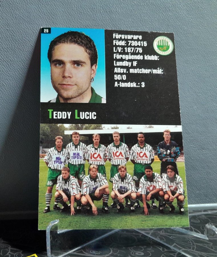 1995 Allsvenskan #25 Teddy Lucic Västra Frölunda | Köp på Tradera (608076080)