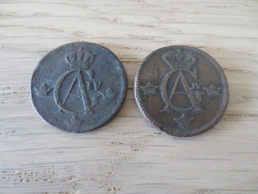 1/2 Skilling 1802 och 1803 Gustav IV Adolf | Köp på Tradera (699936905)