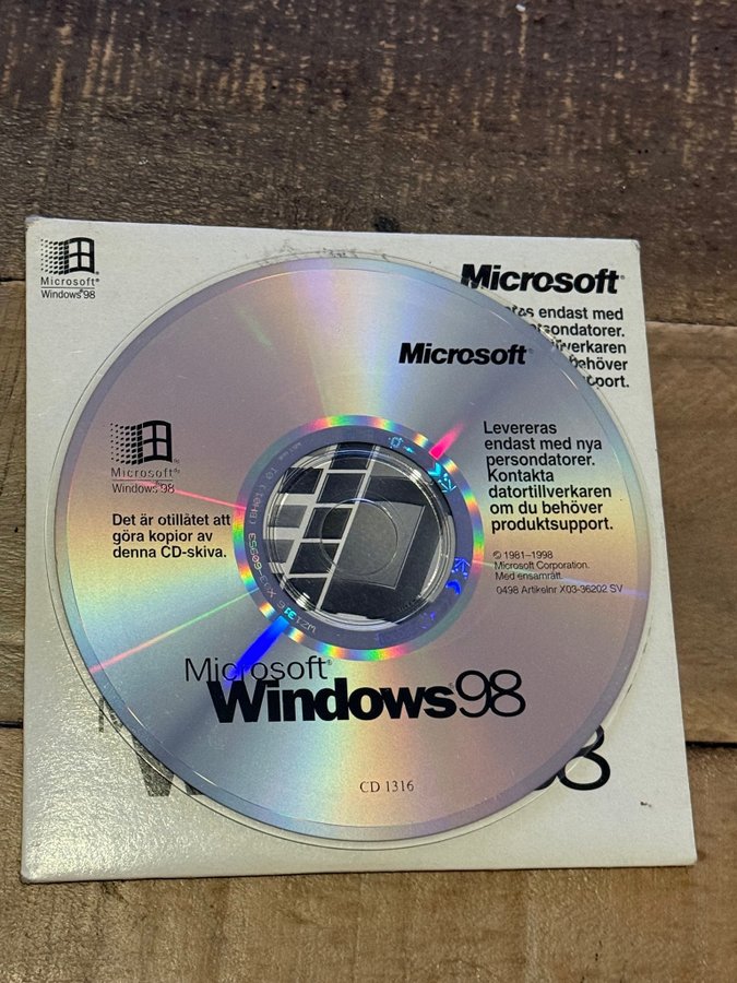 Microsoft Windows 98 CD-ROM | Köp på Tradera (713006396)