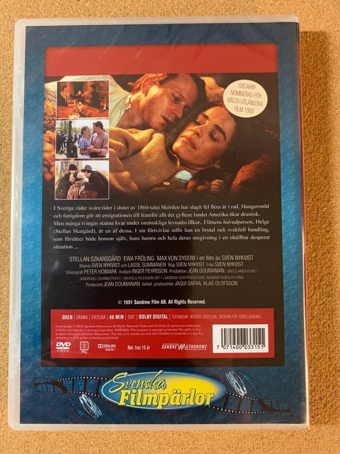 OXEN (1991) NY inplastad DVD, Stellan Skarsgård.. | Köp på Tradera ...