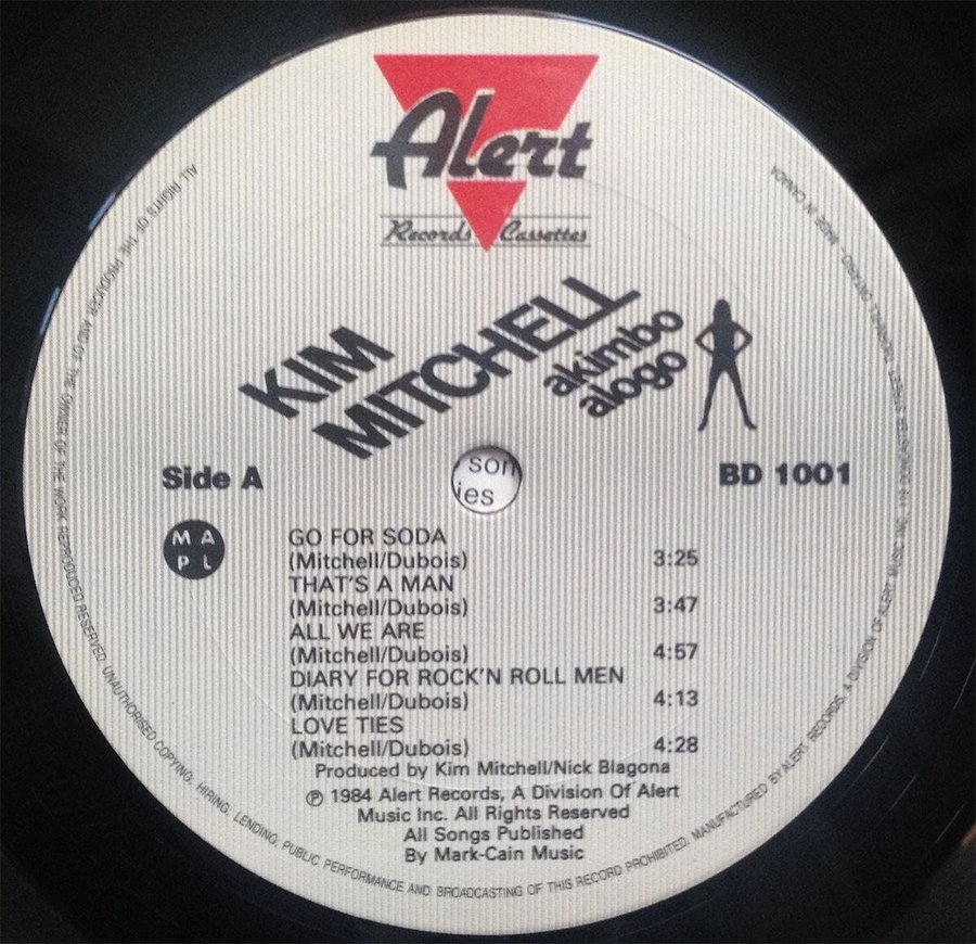 KIM MITCHELL 'Akimbo Alogo' 1984 Canadian LP | Köp på Tradera (573700431)