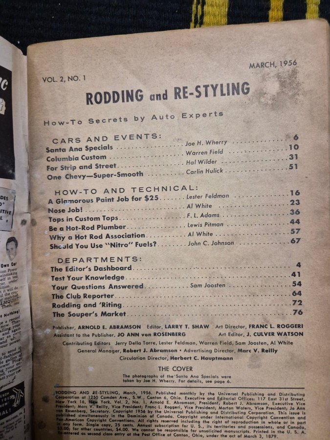 Rodding and Re-styling, Mars 1956 | Köp på Tradera (708646636)