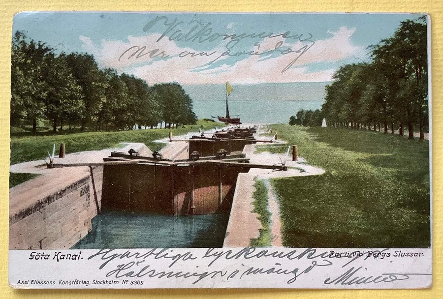 Kort Göta Kanal Bergs Slussar stämpel FRiTSLA 1.. | Köp på Tradera ...