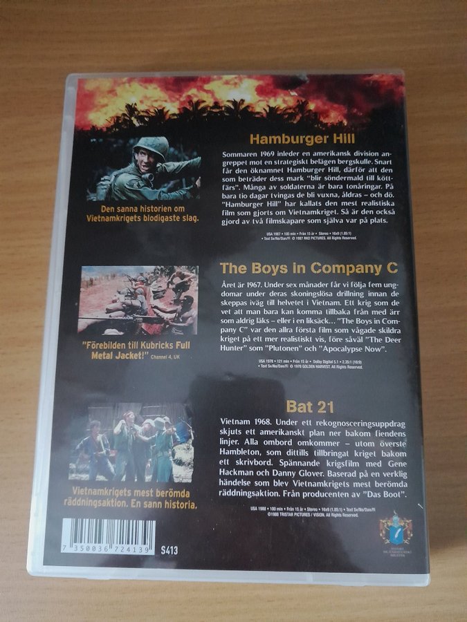 VIETNAM - boxen med 3 st klassiska filmer: Hamb.. | Köp på Tradera ...