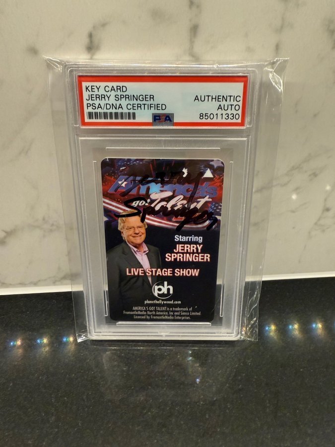 Jerry Springer - Autentisk Signerad Nyckelkort .. | Köp på Tradera ...
