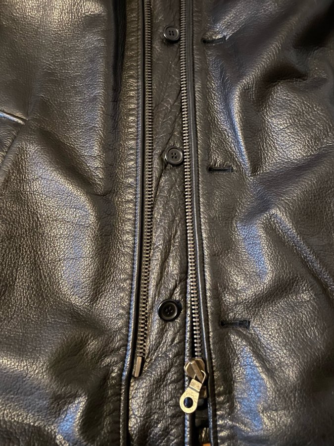 Firetrap Lång Läderjacka / Läder Coat | Köp på Tradera (708192187)