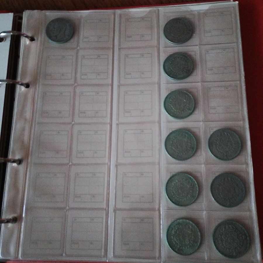 Myntalbum med svenska mynt 1874-1978 silvermynt | Köp på Tradera ...