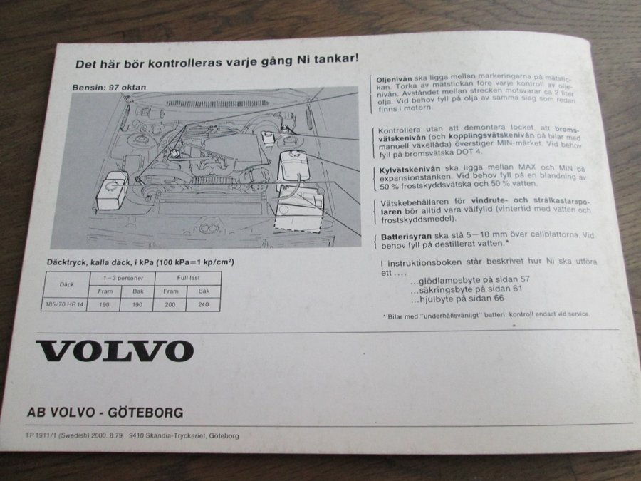 Volvo - Instruktionsbok 262 C, 1980 | Köp på Tradera (700266971)