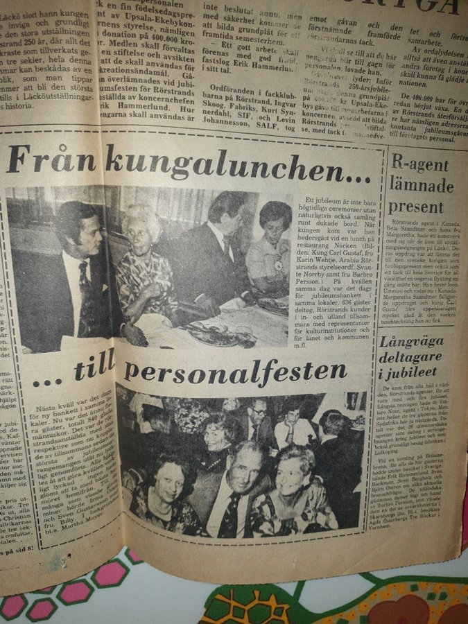 Rörstrand Jubileumstidning 1976 kung Carl Gusta.. | Köp på Tradera ...