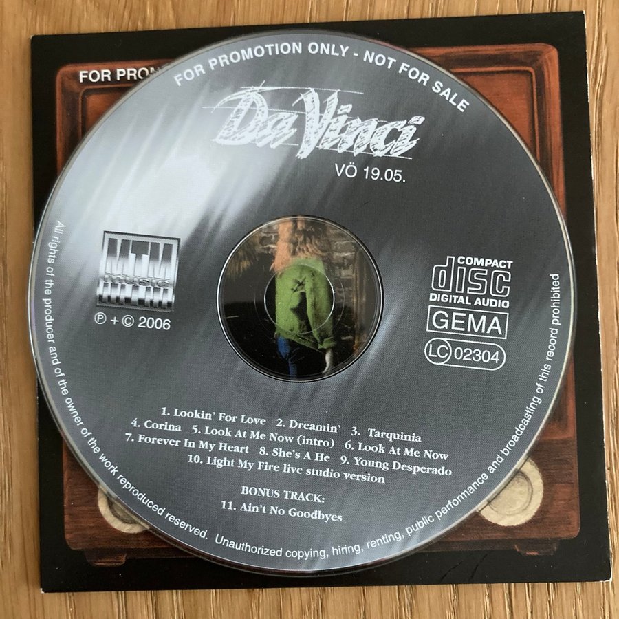 PROMO-CD x2 » DA VINCI - S/T & BACK IN BUSINESS | Köp på Tradera ...