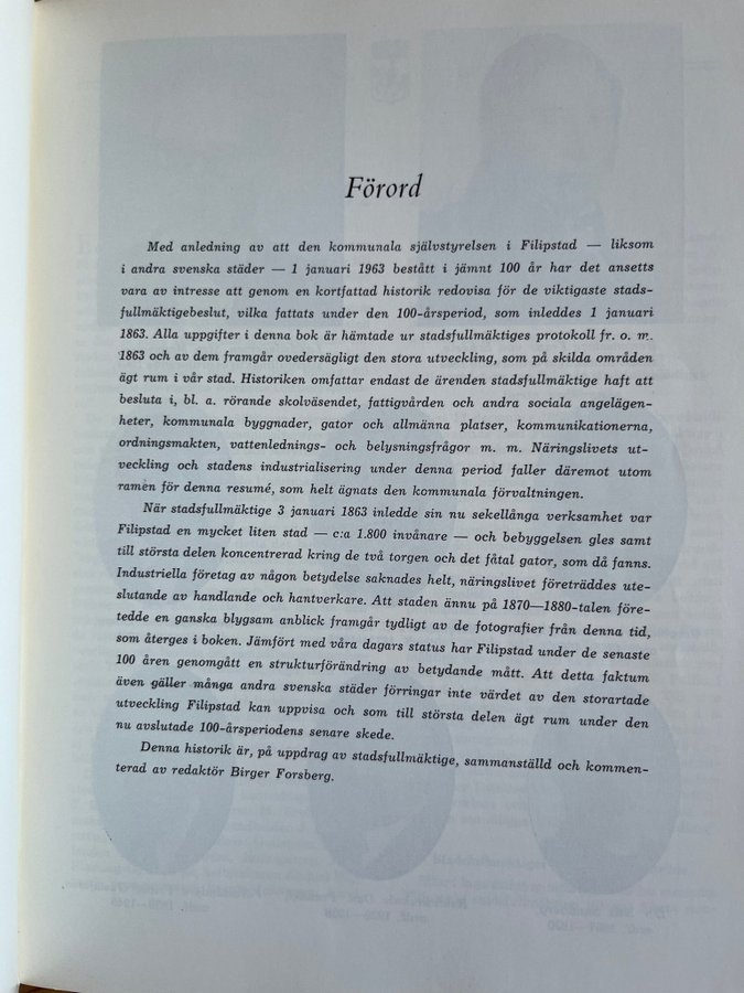 Filipstad 1862-1962 - Den kommunala självstyrel.. | Köp på Tradera ...