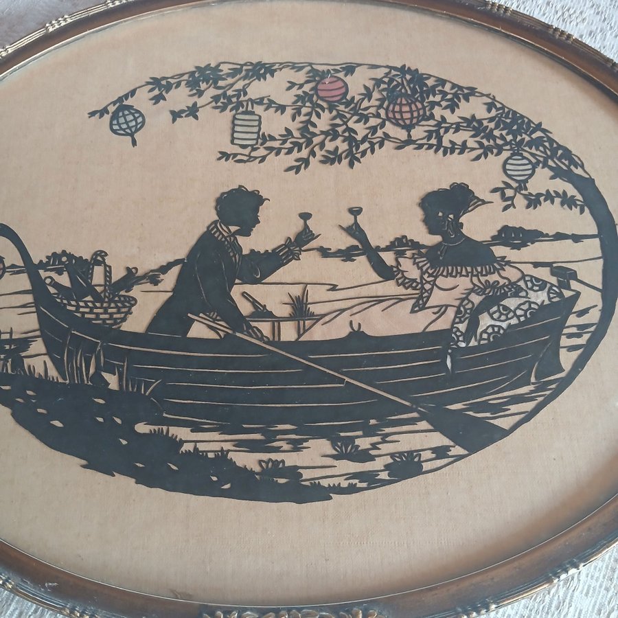 Siluettklippning 1940-tal tavla 1900 tal | Köp på Tradera (733854642)