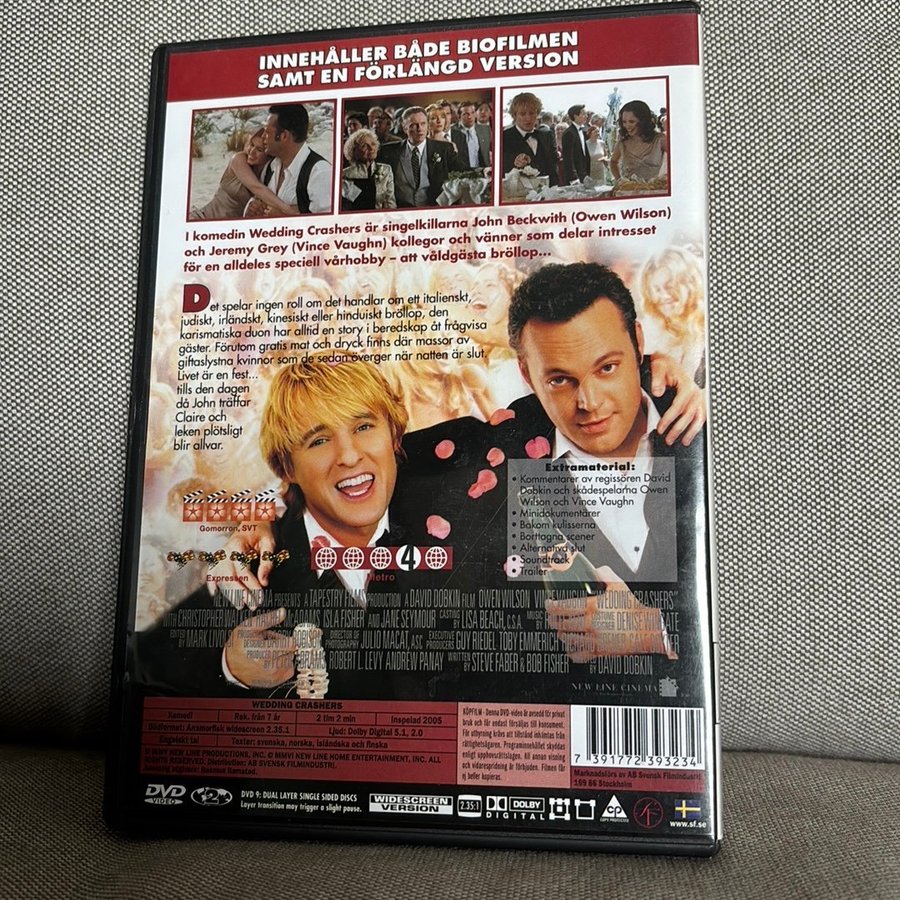 Wedding Crashers DVD med Owen Wilson och Vince .. | Köp på Tradera ...