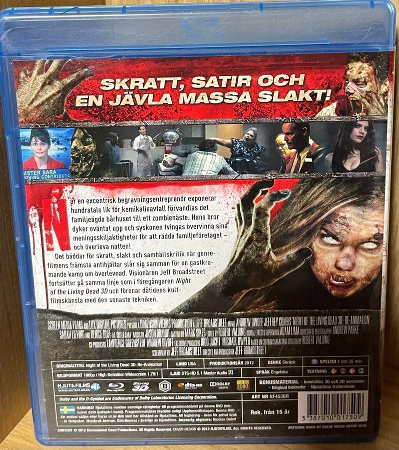 Night of the Living Dead 3D: Re-Animation - Blu.. | Köp på Tradera ...