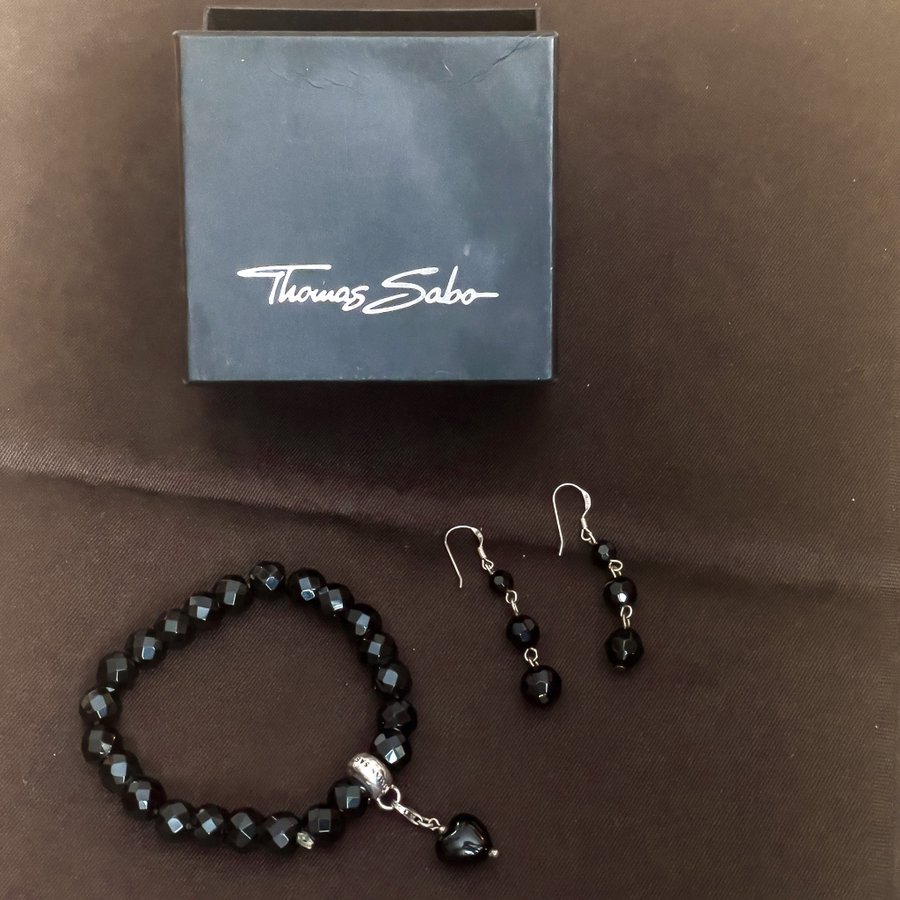 Thomas Sabo Obsidian Armband 19 cm + Matchande .. | Köp på Tradera ...