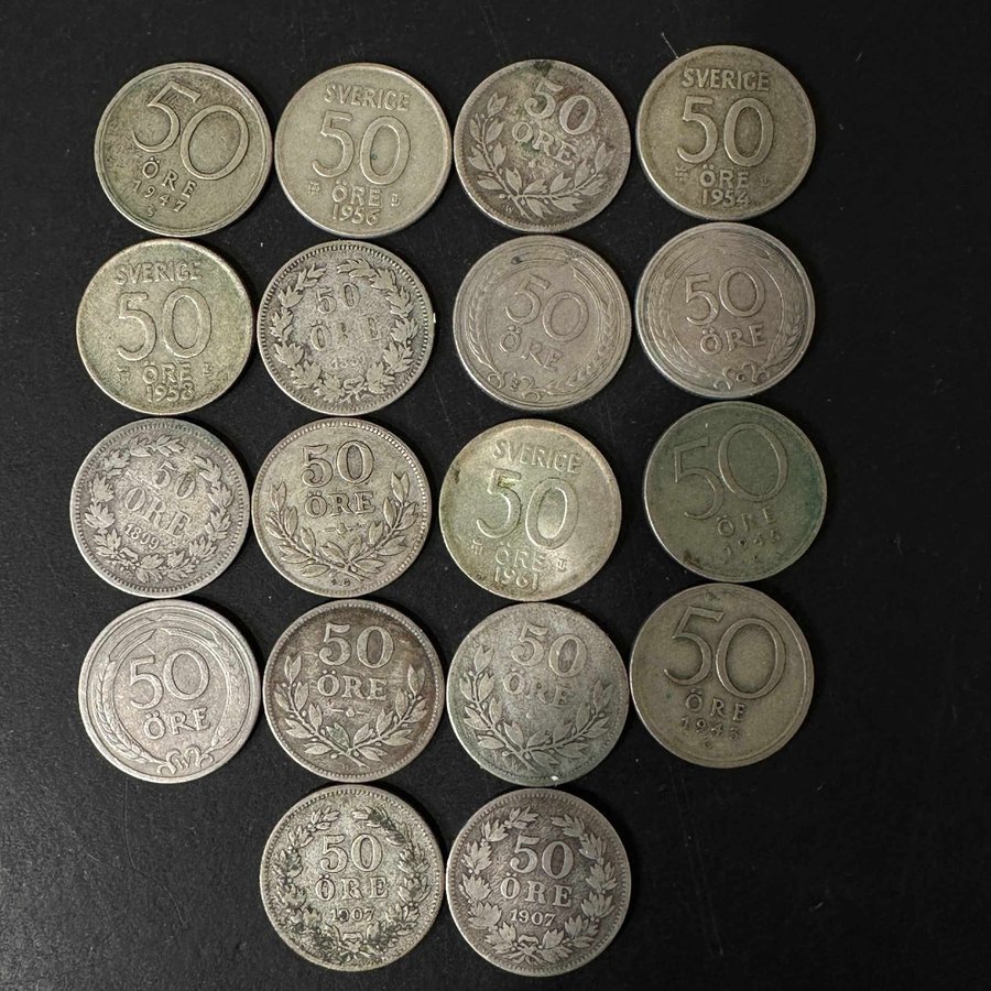 Silver Mynt 18st 50öre 86g Silvermy.. | Köp från Footly på Tradera ...