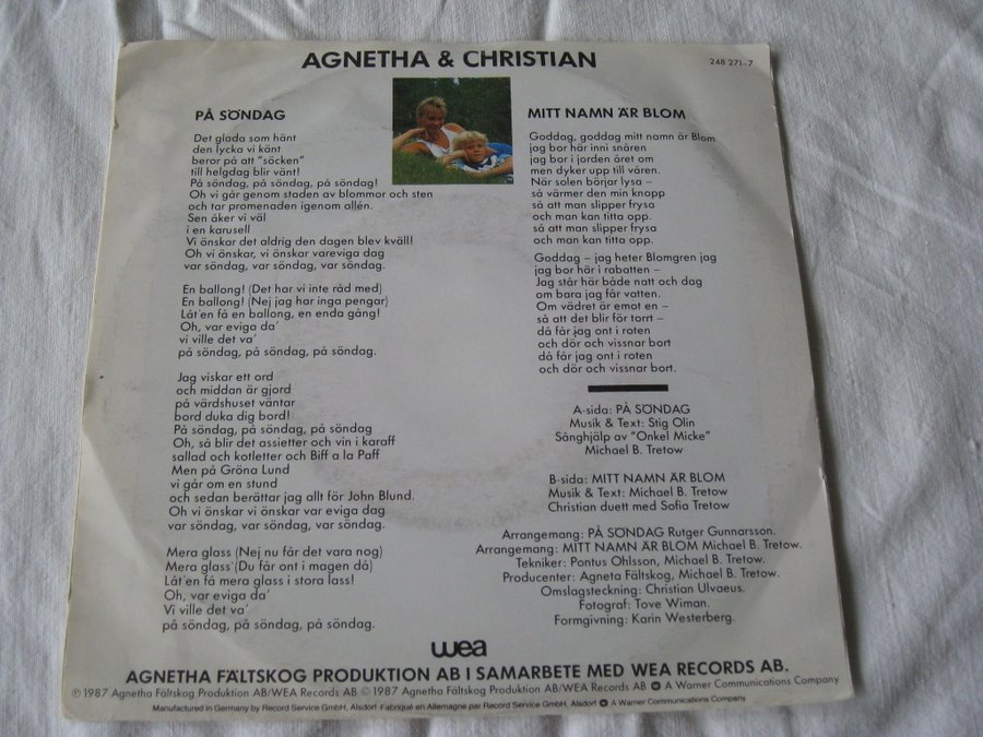 Se produkter som liknar AGNETHA FÄLTSKOG & CHRISTIAN .. på Tradera ...