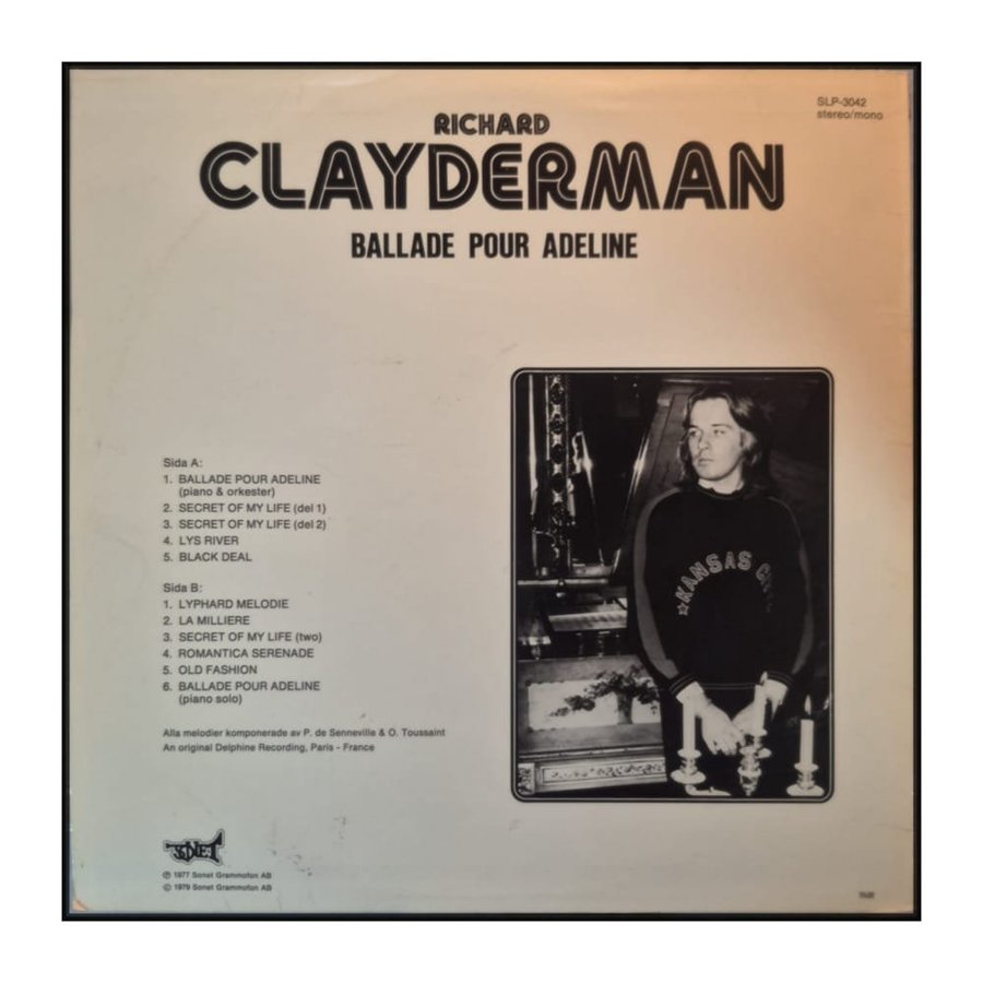 Richard Clayderman: Ballade Pour Adeline | Köp på Tradera (733602491)