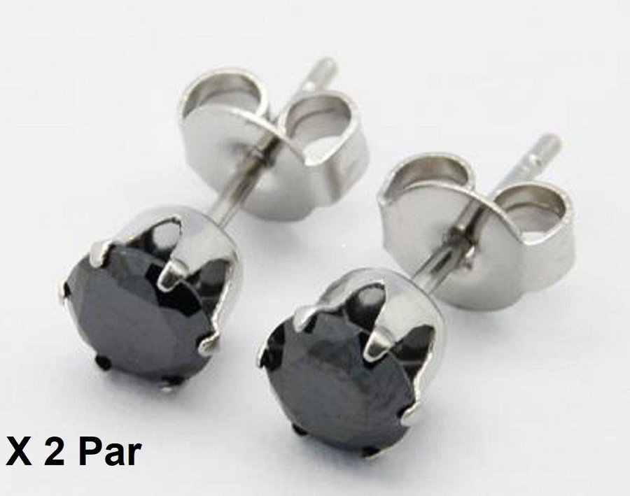 OBS 2par Studs Örhängen i 316L Ki.. | Köp från dettagli på Tradera ...