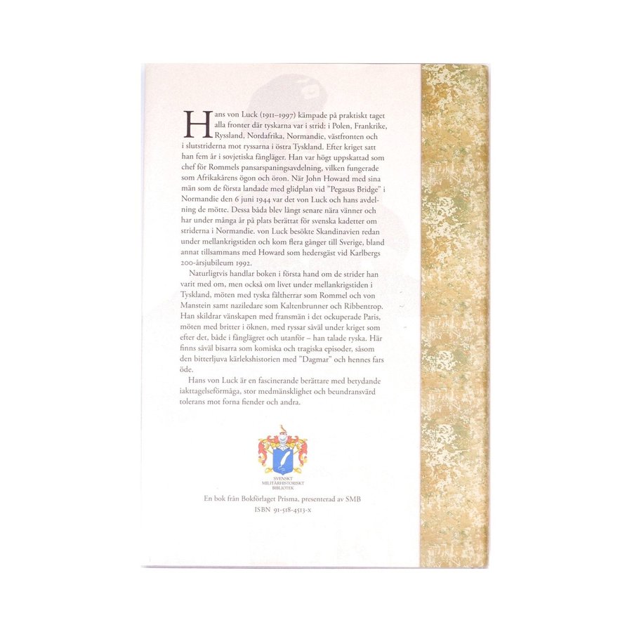 Hans Von Luck - Pansarchef Under Rommel | Köp på Tradera (664409648)