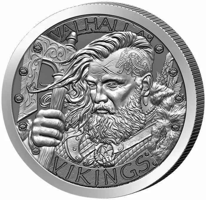 USA Viking Ragnar Lodbrok Valhalla . Silver .999 | Köp på Tradera ...