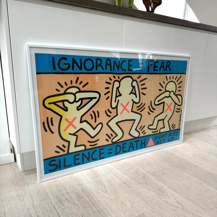 Keith Haring – Ignorance = Fear / Silence = Dea.. | Köp på Tradera ...
