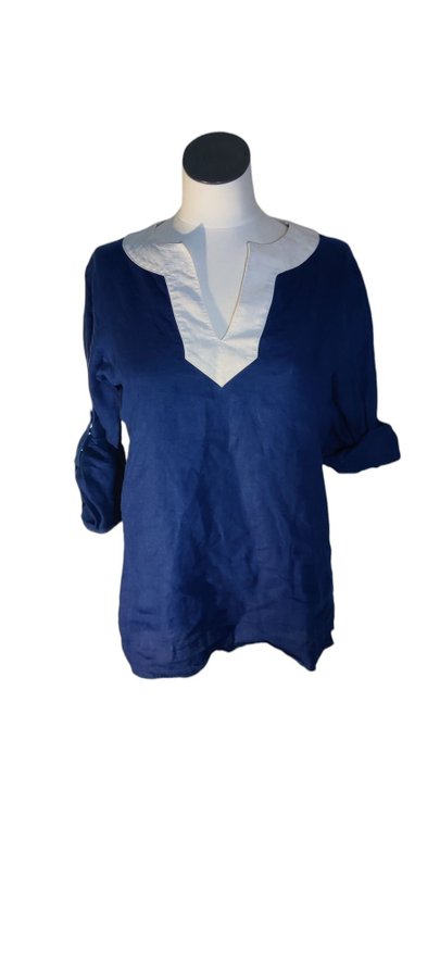 Ralph Lauren - Blus - Blå - 100% Lin - Storlek S | Köp på Tradera ...