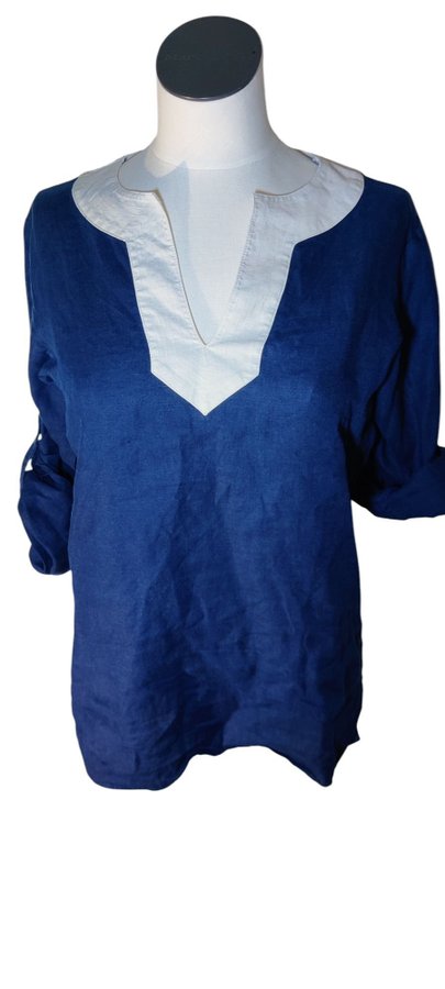 Ralph Lauren - Blus - Blå - 100% Lin - Storlek S | Köp på Tradera ...