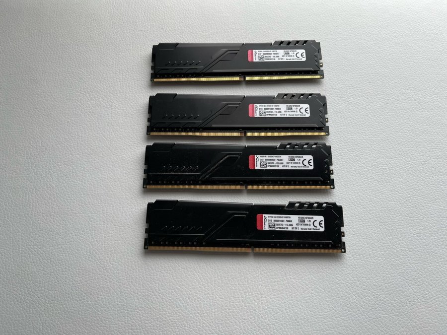 DDR4 16 Gb Kingston HyperX Fury DDR4 RAM (4x4) | Köp på Tradera (711336957)