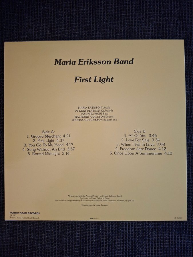 MARIA ERIKSSON BAND - First light TOPPEXEMPLAR! | Köp på Tradera ...