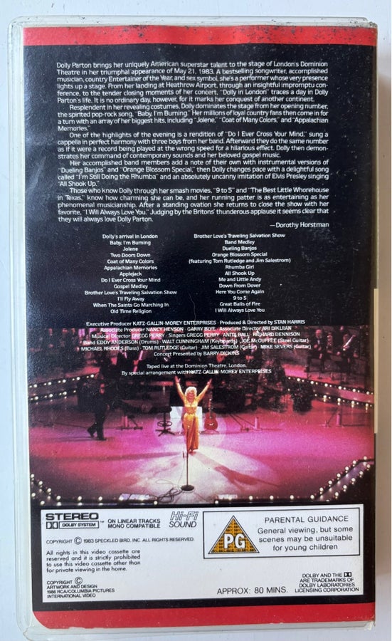 Dolly Parton In London - VHS | Köp på Tradera (709451096)