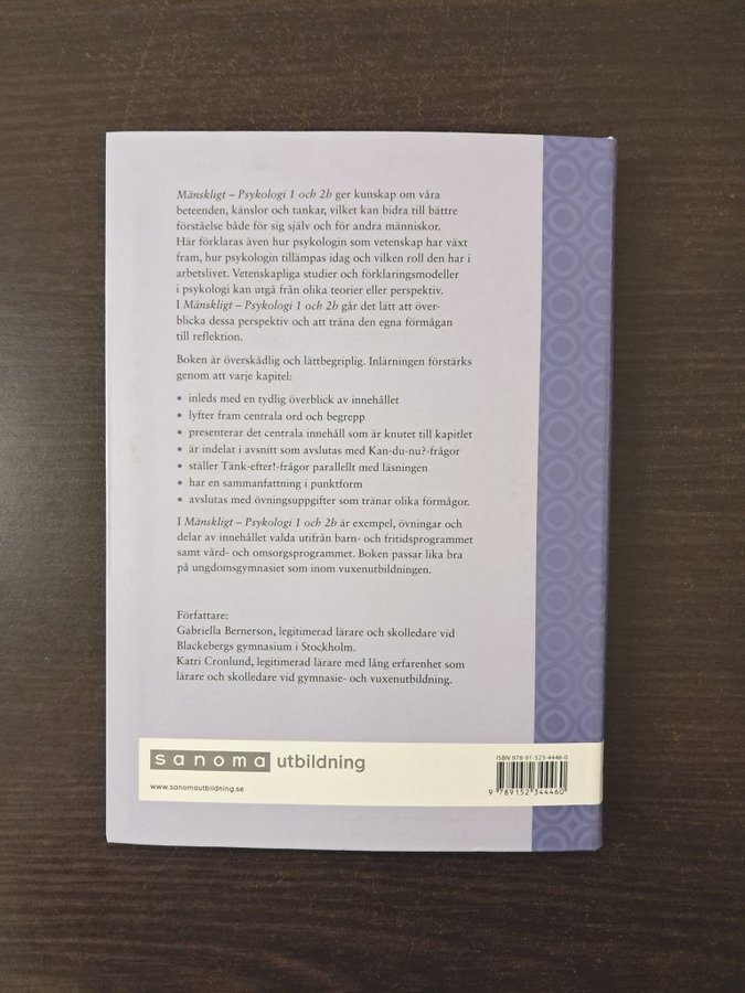 Mänskligt - Psykologi 1 och 2b av Gabriella Ber.. | Köp på Tradera (700408785)