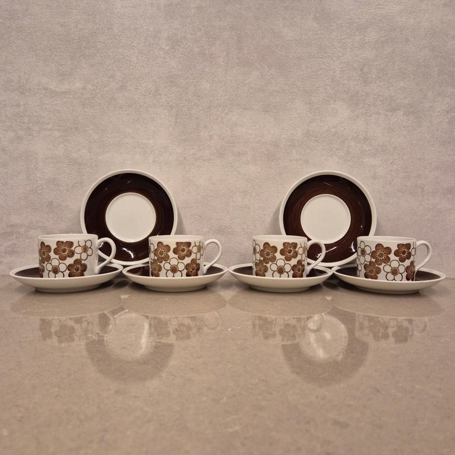 Rörstrand "Anemon" Koppar & Fat / Kaffeservis -.. | Köp på Tradera ...