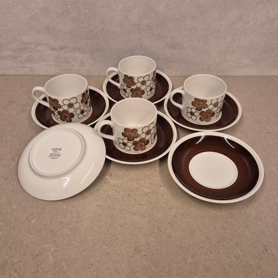 Rörstrand "Anemon" Koppar & Fat / Kaffeservis -.. | Köp på Tradera ...