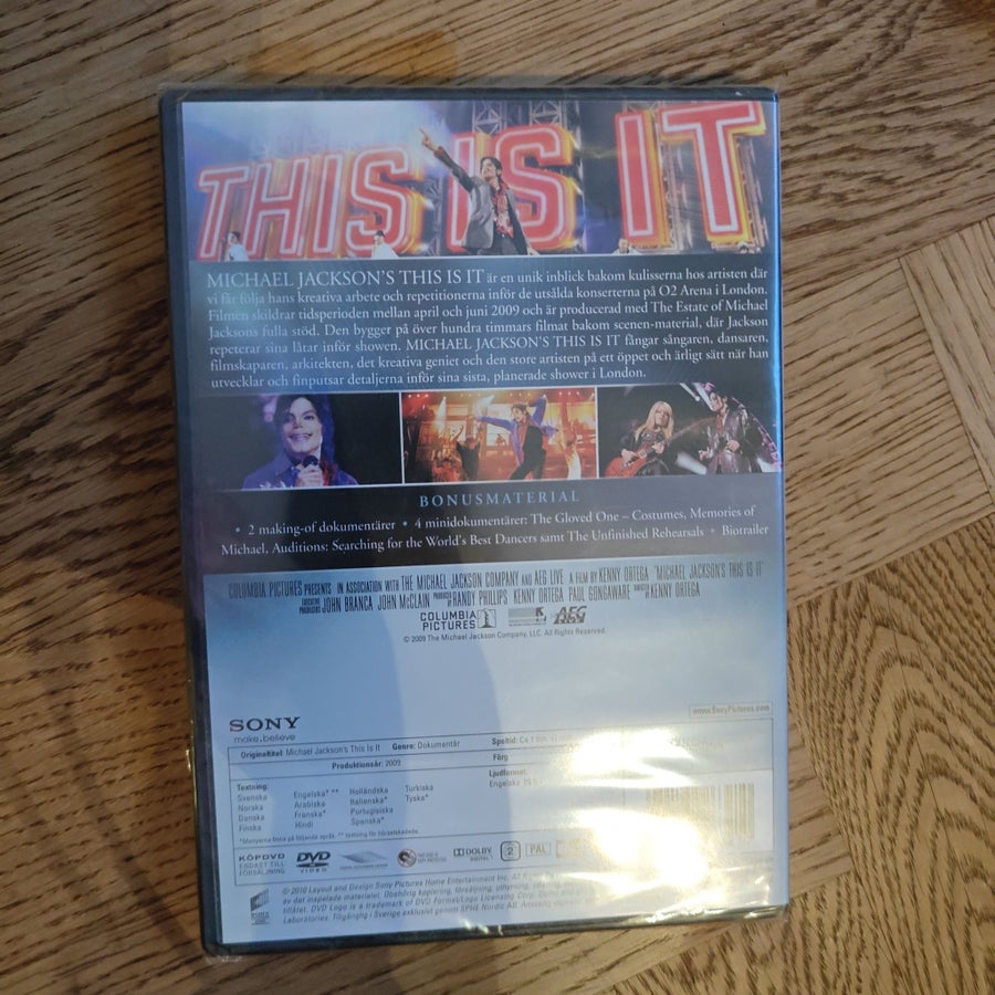 Michael Jackson's This Is It DVD NY inplastad | Köp på Tradera (706872134)