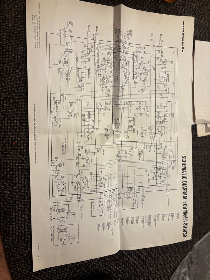 Schematic Diagram for Marantz Model SD1030 | Köp på Tradera (709303896)