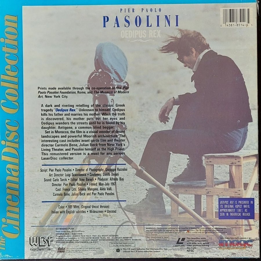 Pasolini OEDIPUS REX 1967 115 MIN 1-LD LASERDIS.. | Köp på Tradera (714042194)