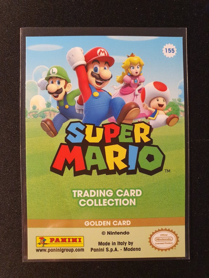 #155 Wario Golden Card Panini Super Mario Tradi.. | Köp på Tradera ...