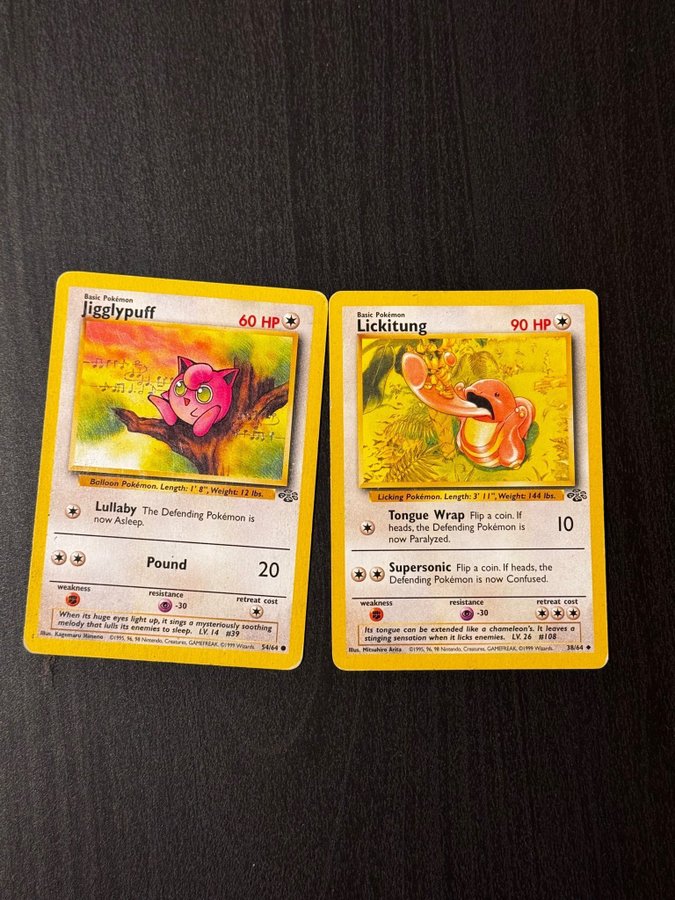 Jungle - Jigglypuff 54/64 & Lickitung 38/64 | Köp på Tradera (708319203)