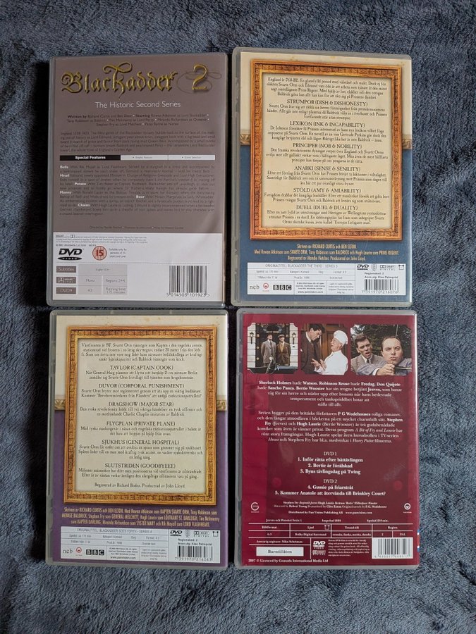 Blackadder 2, Svarte Orm (Säsong 3 & 4) och Jee.. | Köp på Tradera ...